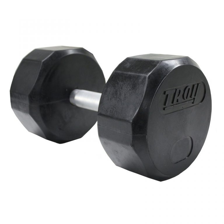 Troy Barbell TSD-R 12-Sided Rubber Dumbbell Set – FitLine Fitness ...